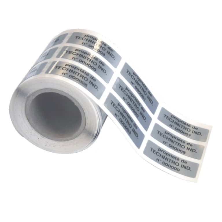 Étiquette inviolable pour la protection de vos produits et équipements ...